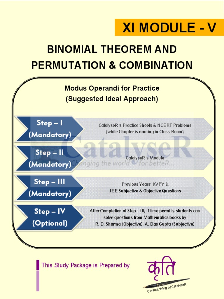 Mathematics - Binomial Theorem - P and C - Complete Module | Download Free PDF | Abstract ...