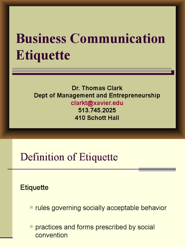 Business Communication Etiquette Guide | PDF | Voicemail | Facebook