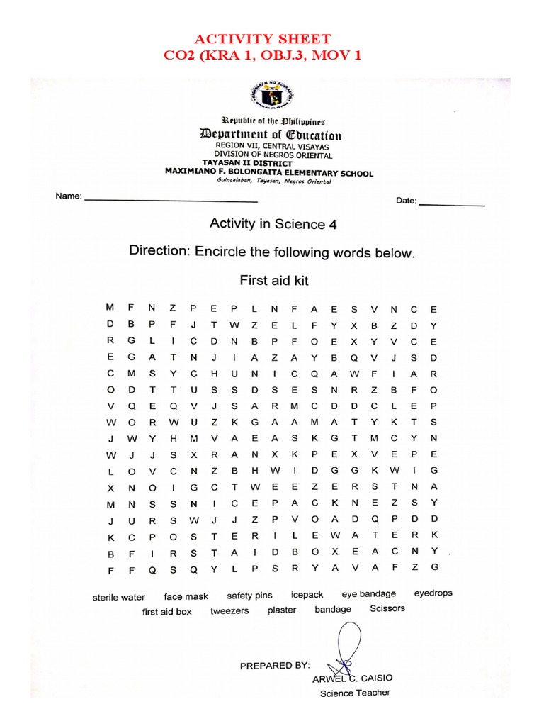 Activity Sheet Used of Ict | PDF