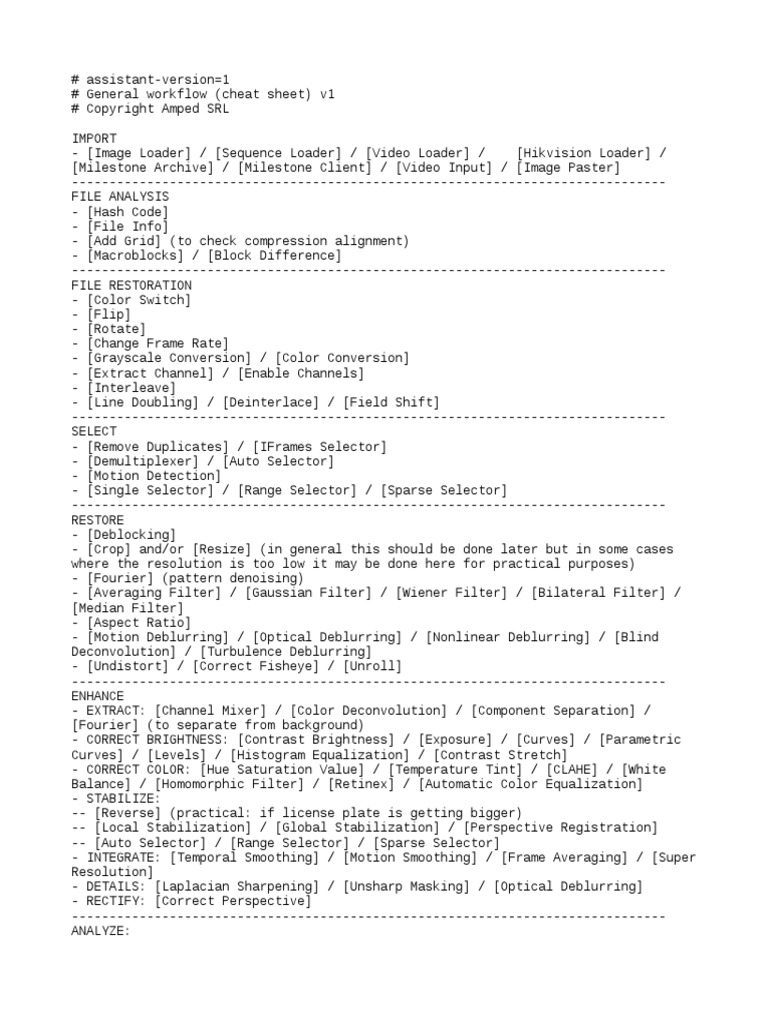 General Workflow (Cheat Sheet) | PDF | Multidimensional Signal ...