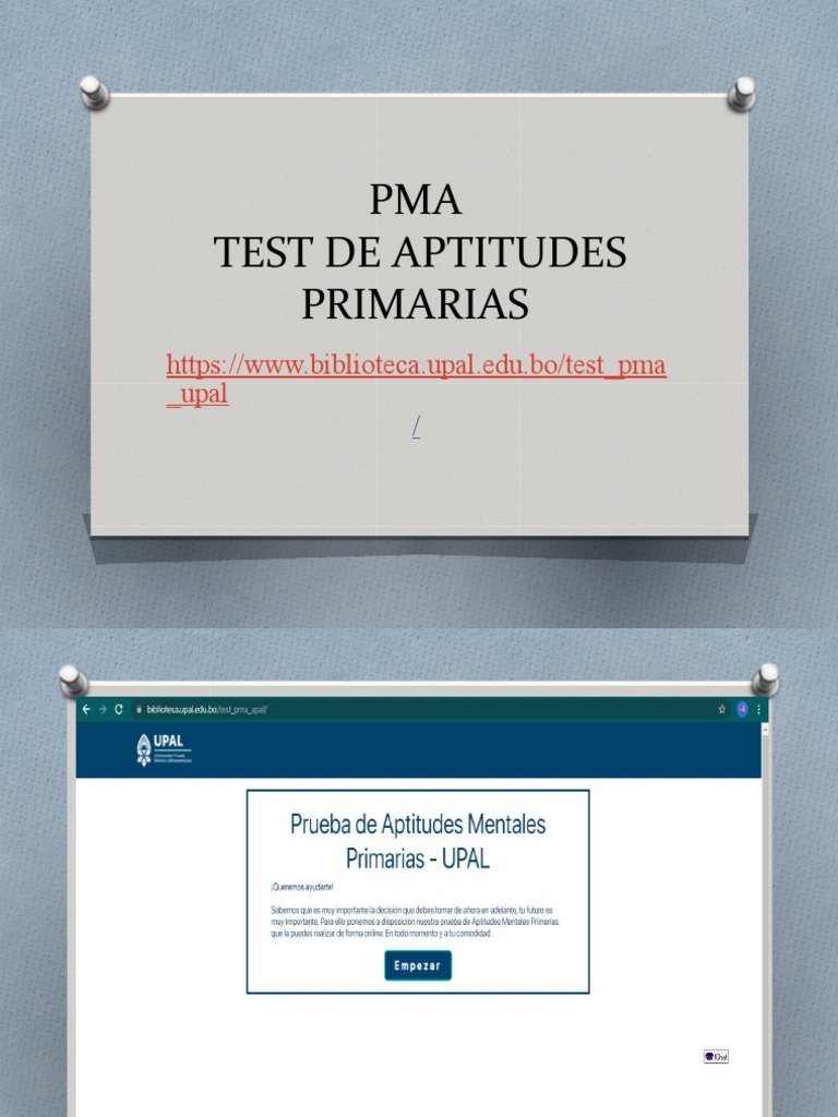 PMA Test de Aptitudes Primarias: - Upal | PDF