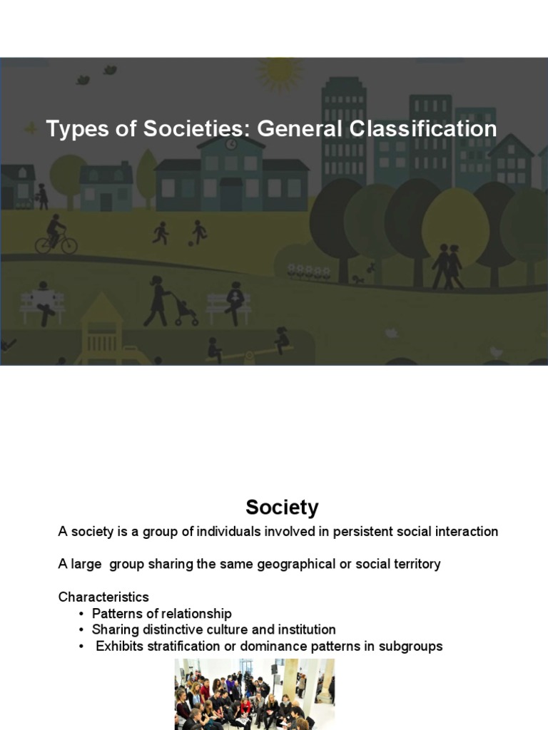 Types of Societies: A Classification | PDF | Society