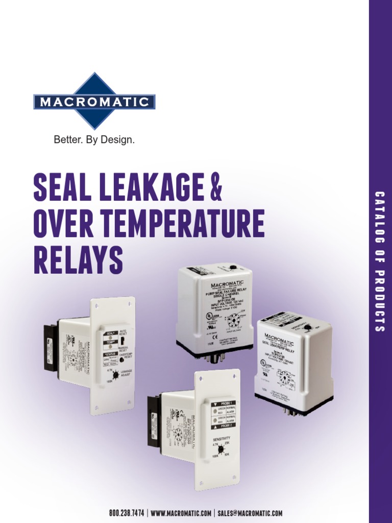 Seal Leakage Over Temperature Relays: Better. by Design | PDF | Relay ...