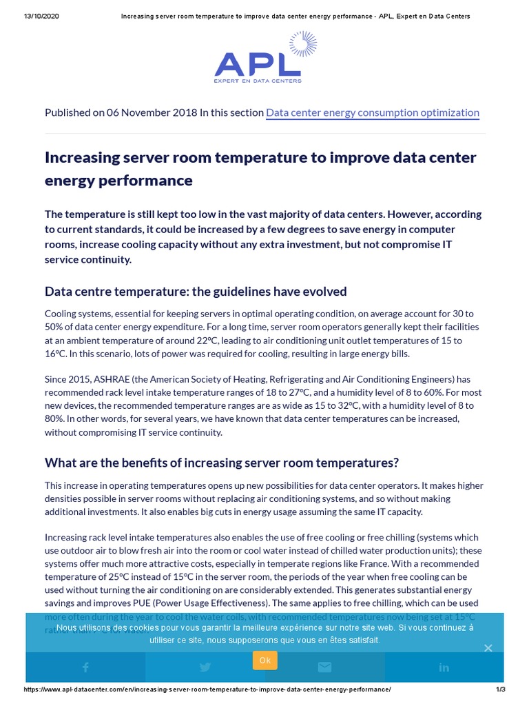 Ideal Data Centre And Server Room Temperature Recommendations – SPUJ