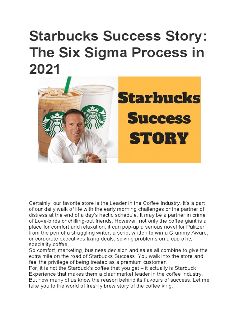 Starbucks Success Story - Six Sigma | PDF | Starbucks | Six Sigma