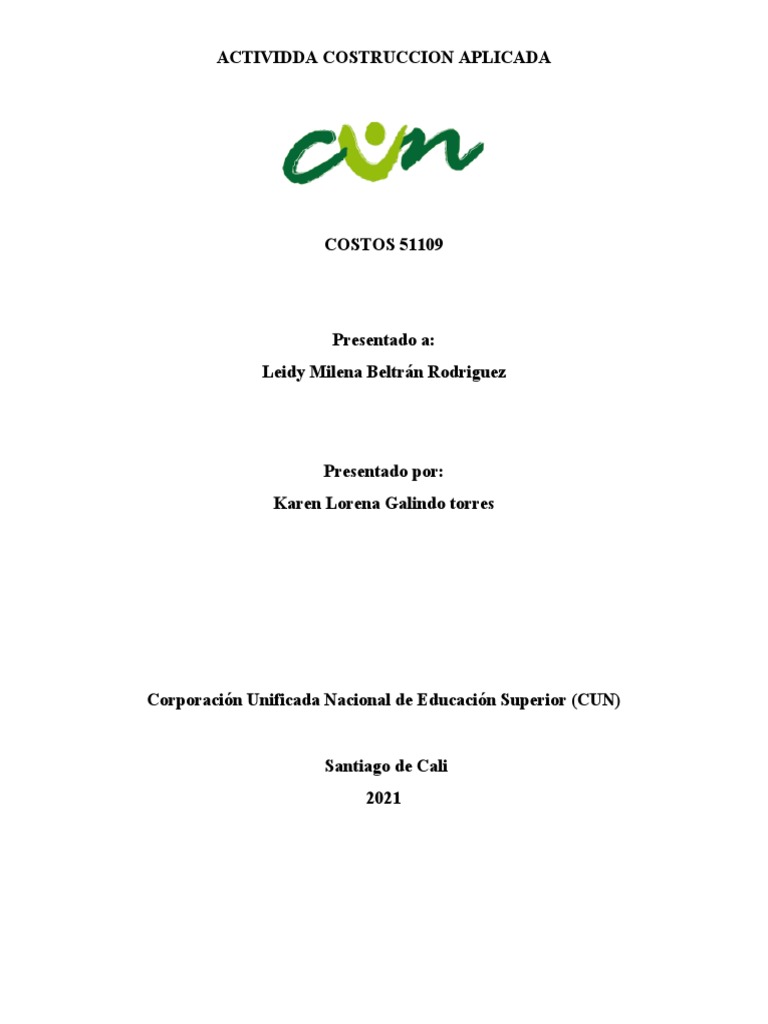 Aca 1 Costos | PDF | Contabilidad | Contabilidad financiera