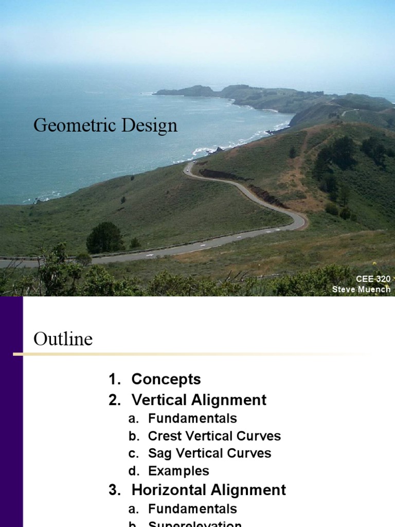 Geometric Design: CEE 320 Steve Muench | PDF | Transport ...