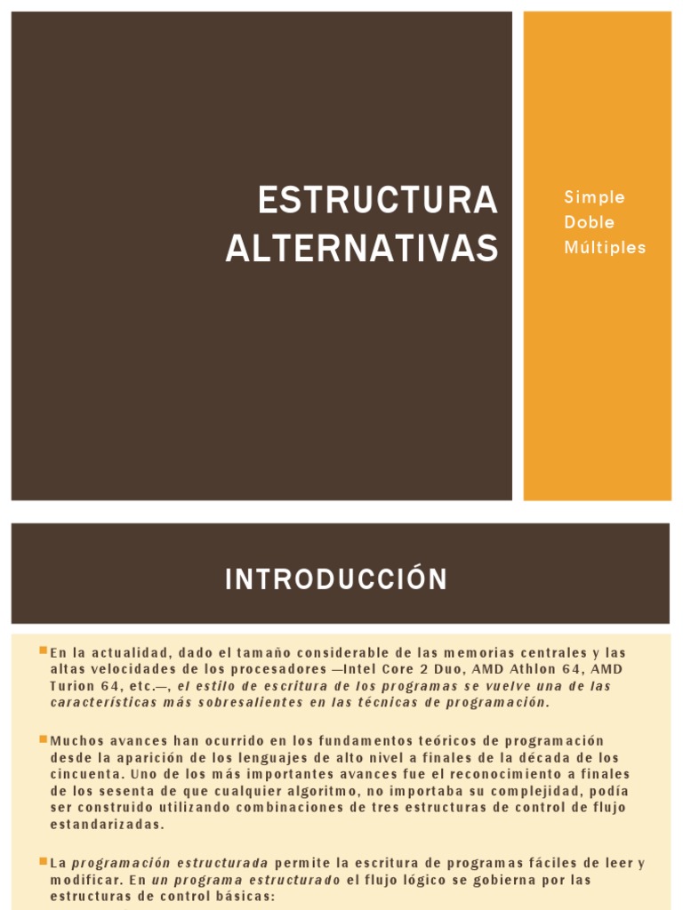 Estructura Alternativas | PDF | Flujo de control | Desarrollo de software