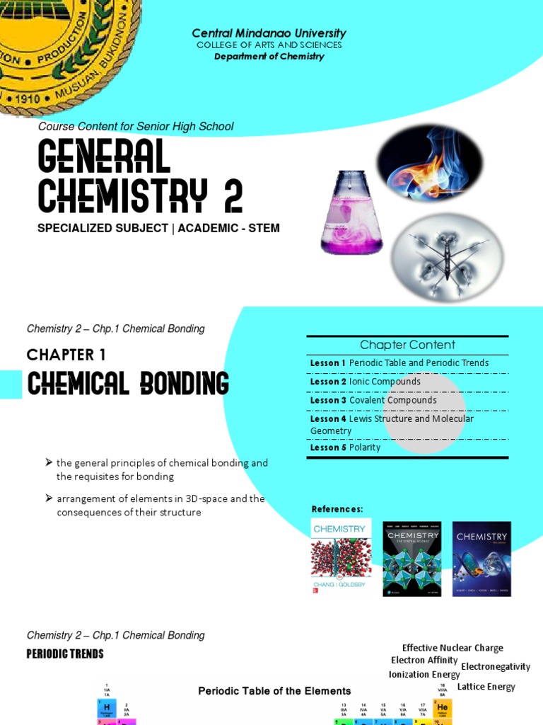 Chapter 1 Chemical Bonding | PDF | Chemical Compounds | Chemical Polarity