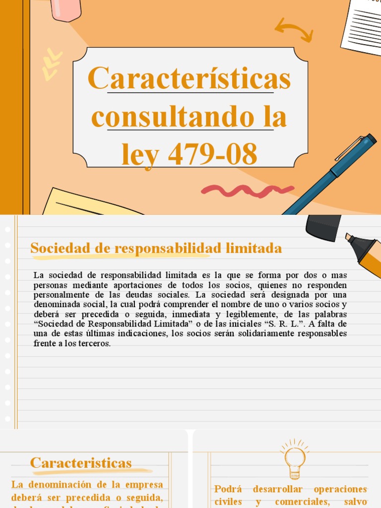 Características Consultando La Ley 479-08 | PDF | Business | Justicia