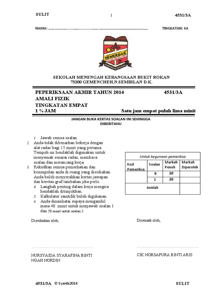 Dokumen - Tips Soalan Amali Fizik | PDF