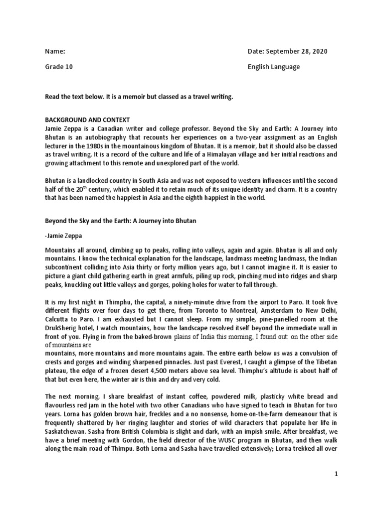 Jamie Zeppa's Bhutan Journey Insights | PDF | Bhutan | Tibet