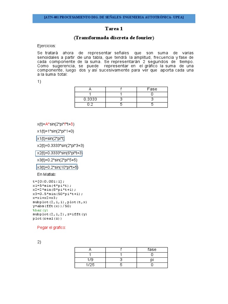 PDS Tarea Transformadas Sol | PDF