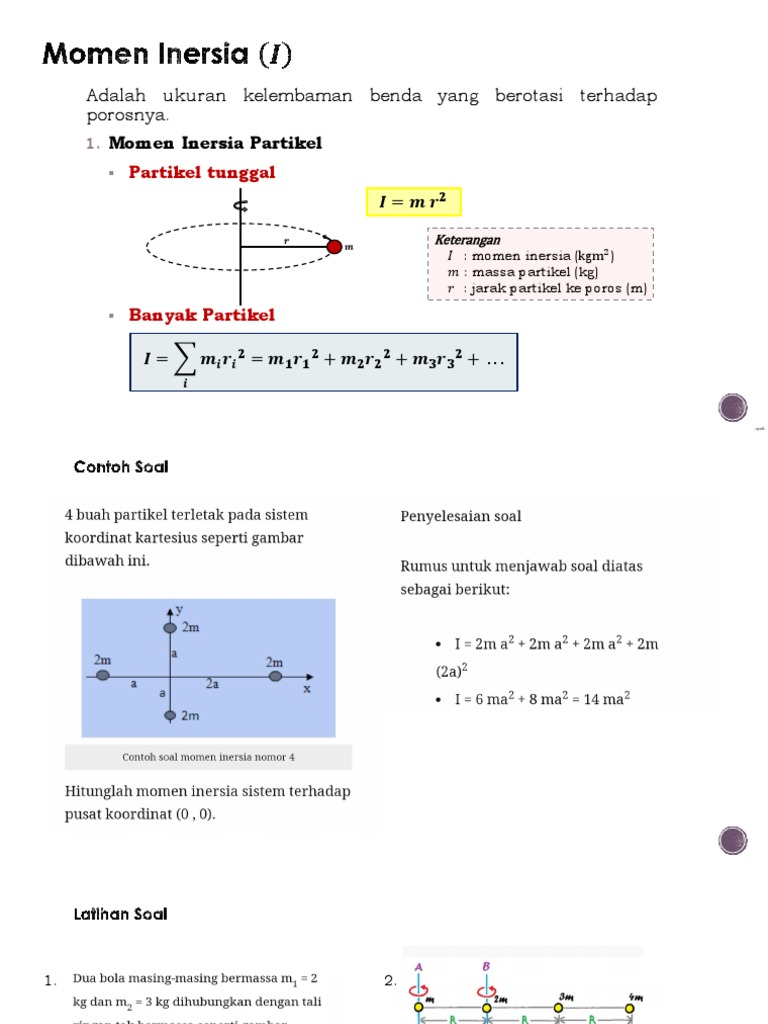 XI-1 Bab+1.b Momen+Inersia | PDF