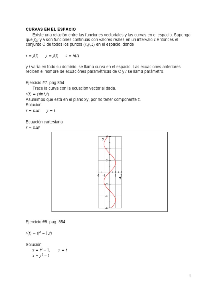1.2 Curvas en El Espacio y Derivadas de Funciones Vectoriales | PDF | Vector Euclidiano | Tangente