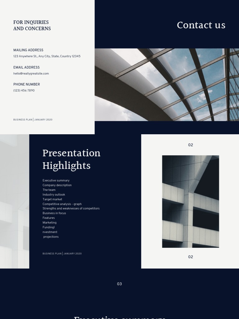 Dark Blue and White Corporate Business Presentation | PDF ...