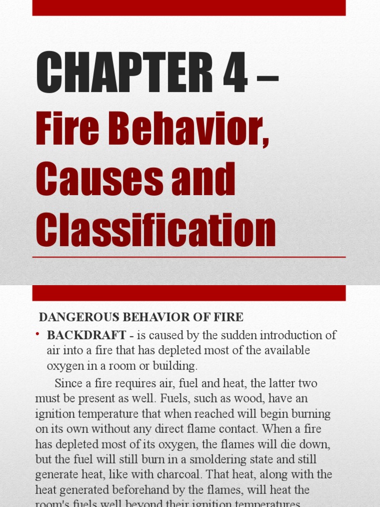 Fire Behavior and Hazard Classifications | PDF | Firefighter | Fire Safety