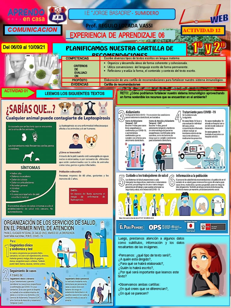 Comunicación 1° y 2° Exp. Ap VI Act. 12 | PDF | Cognición
