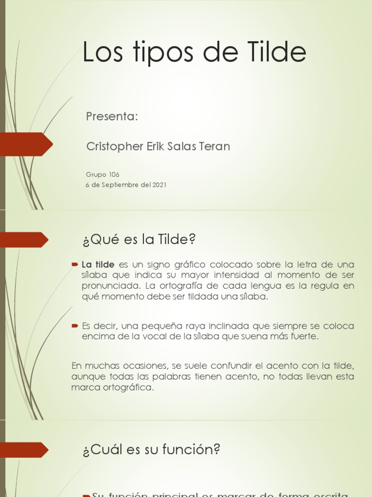 Tipos y Funciones de la Tilde | PDF | Fonética | Comunicación humana