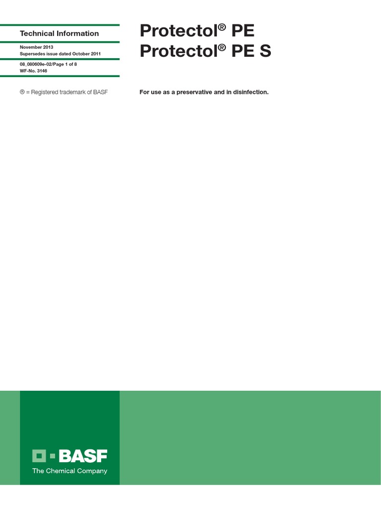 Protectol PE Protectol PES: Technical Information | PDF | Solvent ...