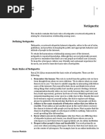 Netiquette Lesson Plan | PDF | Etiquette | Educational Technology