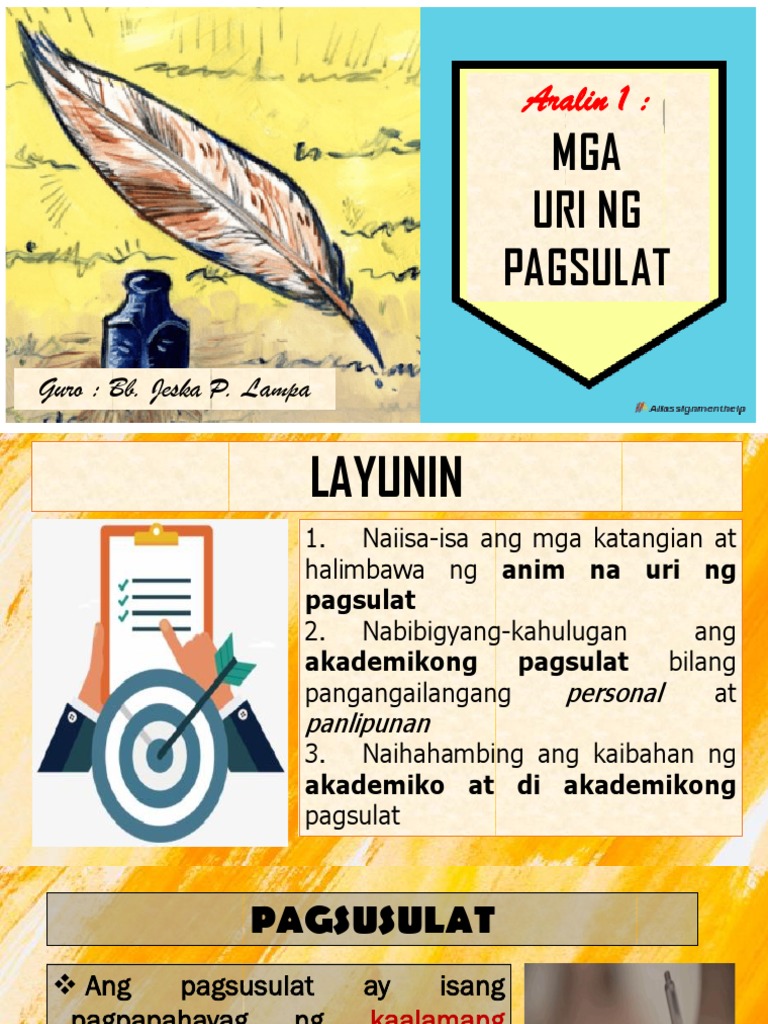 Uri NG Pagsulat | PDF