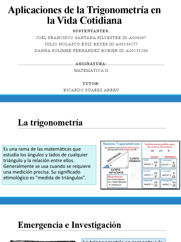 Aplicaciones de La Trigonometría en La Vida Cotidiana | PDF