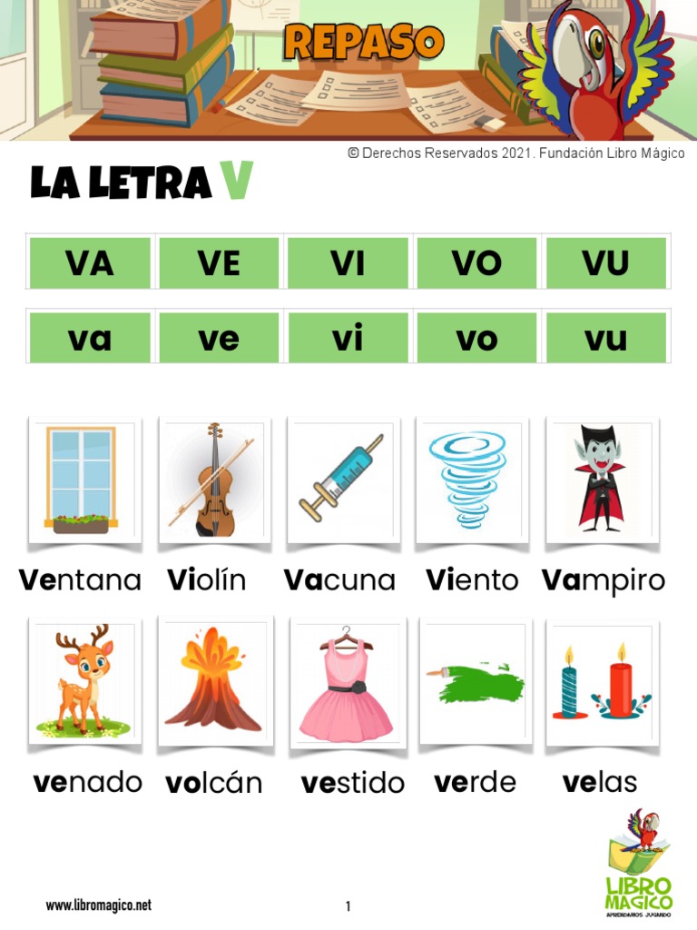 Fichas Para Sílabas Va Ve Vi Vo Vu Materiales Educativos, 47% OFF