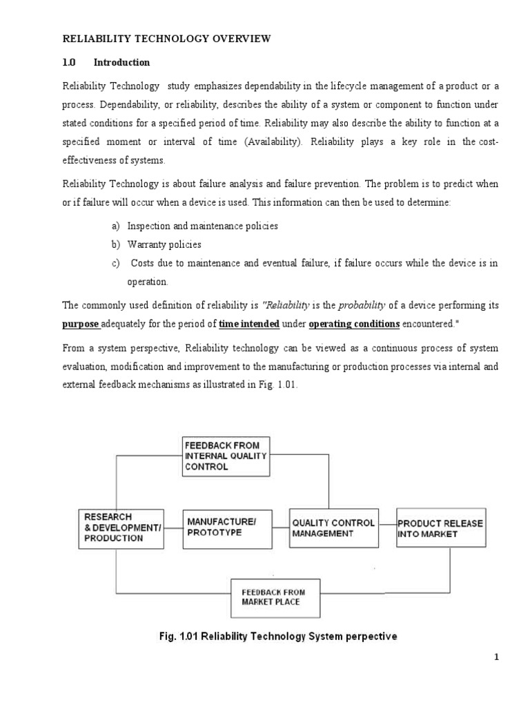 Reliability Technology Overview | PDF | Reliability Engineering | Systems Engineering