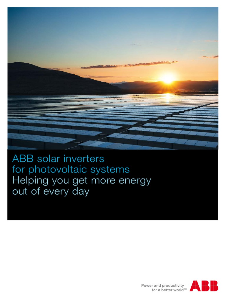 Abb Solar Inverters Brochure Bcb.00076 en | PDF | Photovoltaic System ...