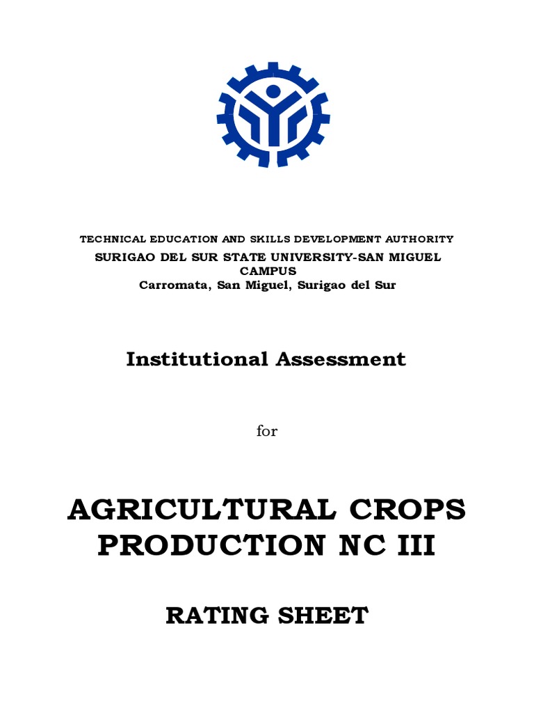 Institutional Assessment Tool | PDF | Soil | Agriculture