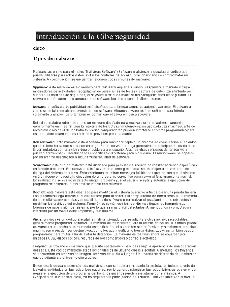 Tipos de Malware | PDF | Cortafuegos (informática) | Posicionamiento en ...