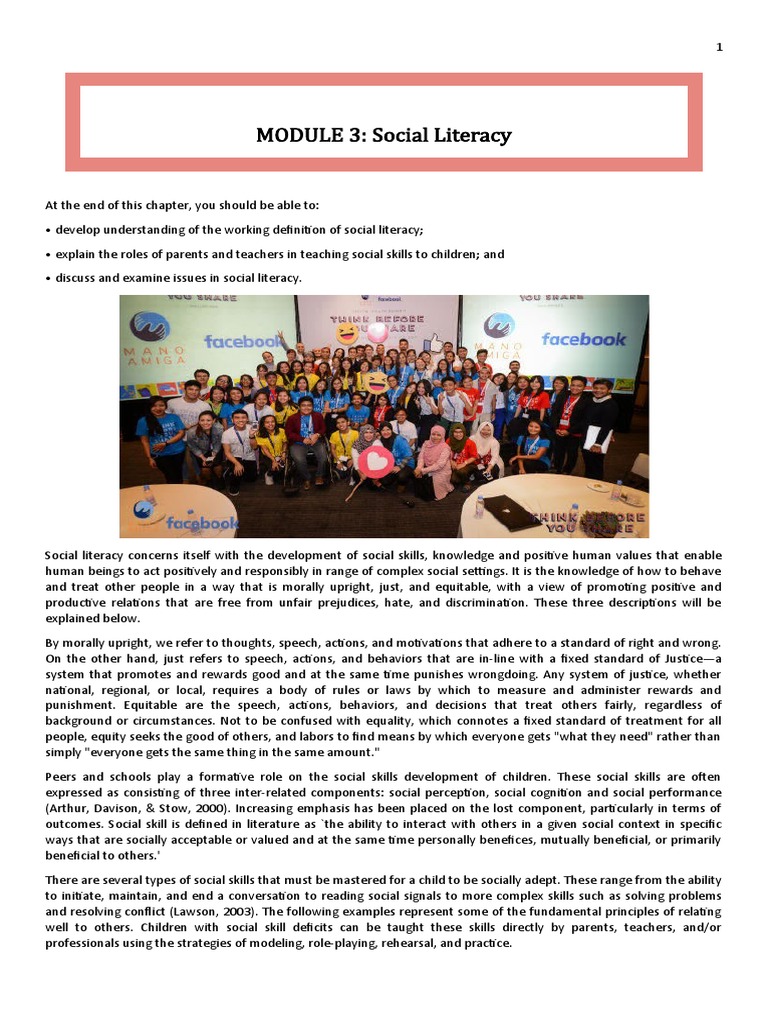 Cpe109 Module 3.0 | PDF | Morality | Social Skills