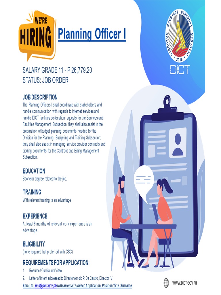 DICT-IMB Job Vacancies | PDF