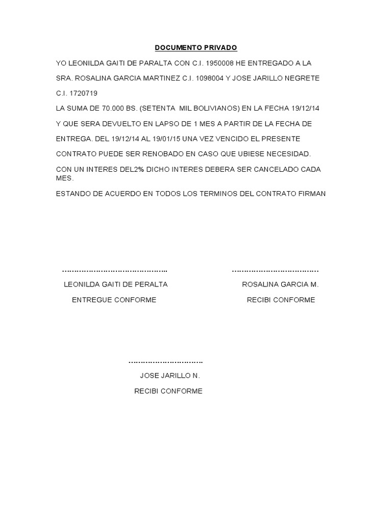 Documento Privado | PDF