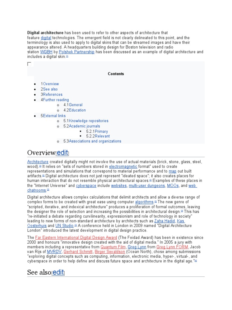 Digital Architecture | PDF | Cyberspace | Design