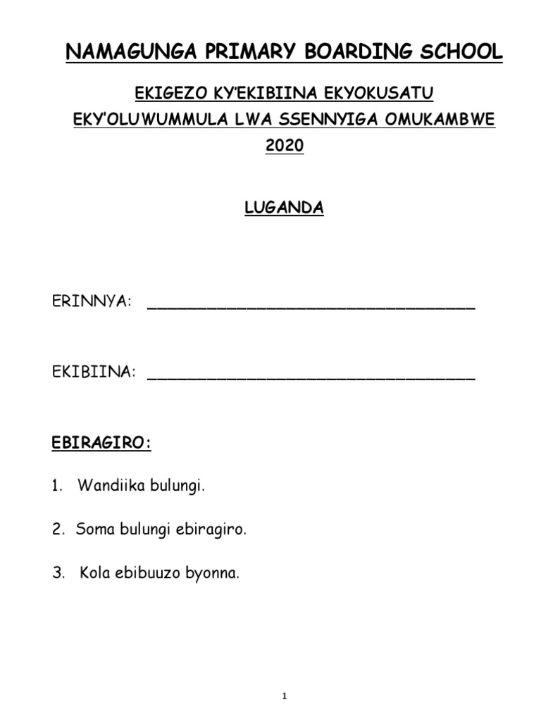 P3 Luganda Term 3 Lesson Notes | PDF | Career & Growth | Language Arts ...