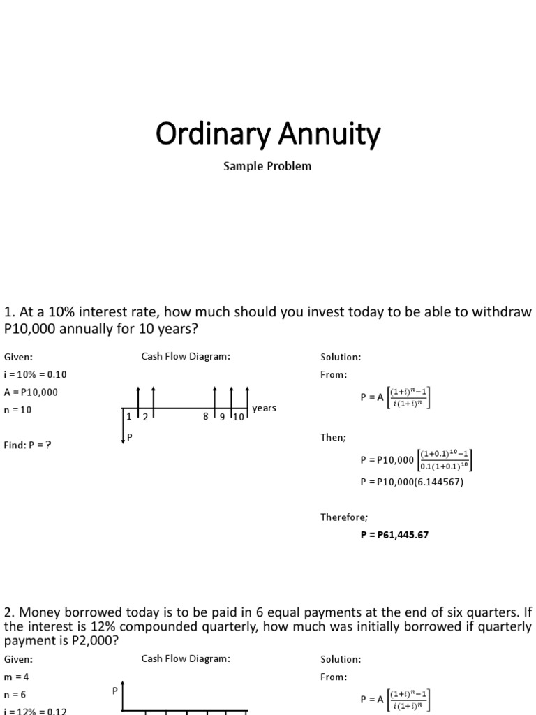 M3 Ordinary Annuity Sample Problem | PDF | Interest | Balance Sheet