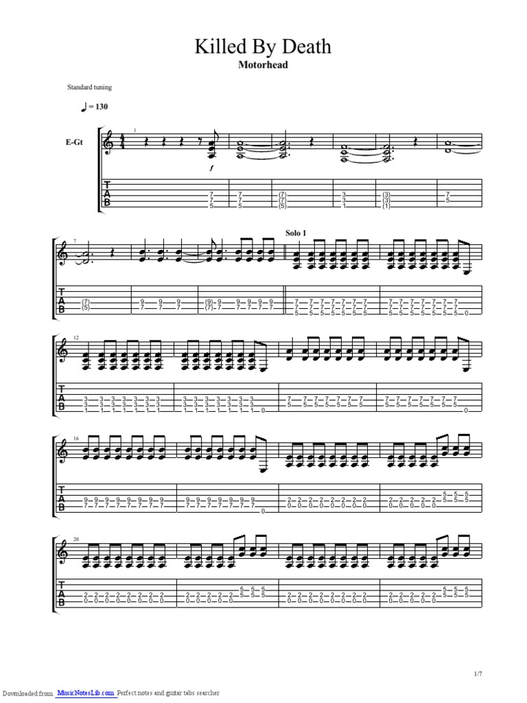 Motorhead-Killed by Death | PDF | Guitar Family Instruments | Guitars