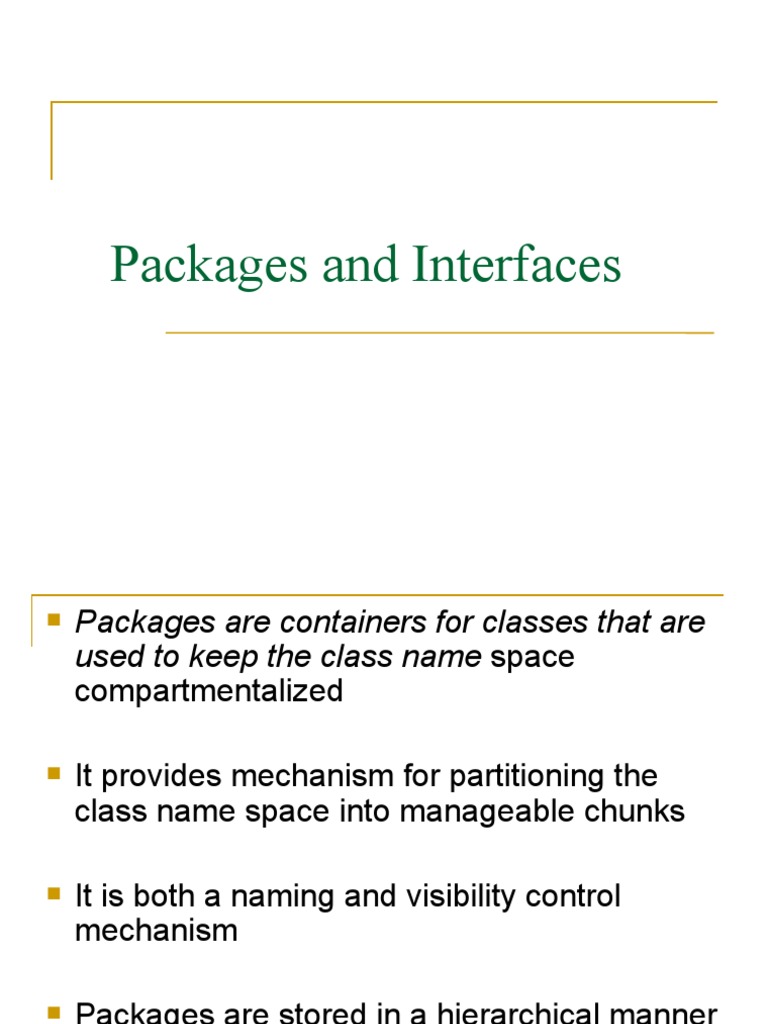 Packages And Interfaces Pdf Class Computer Programming Method Computer Programming