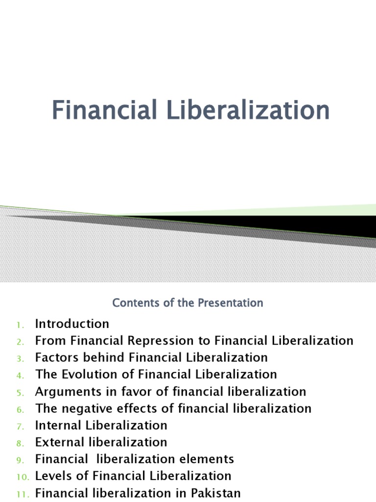Financial Liberalization | PDF | Banks | Interest Rates