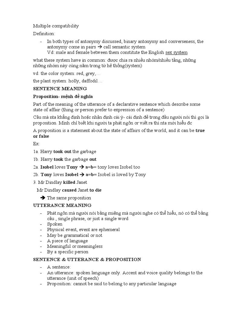 Understanding Sentence Compatibility | PDF | Proposition | Sentence ...