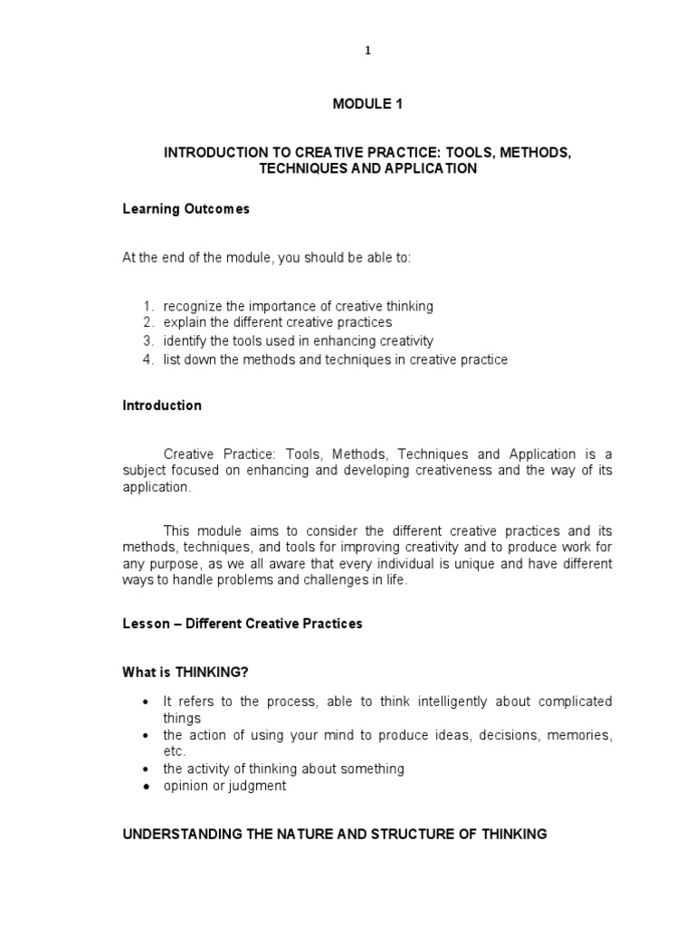 Module 1 P 1 22 | PDF | Critical Thinking | Thought