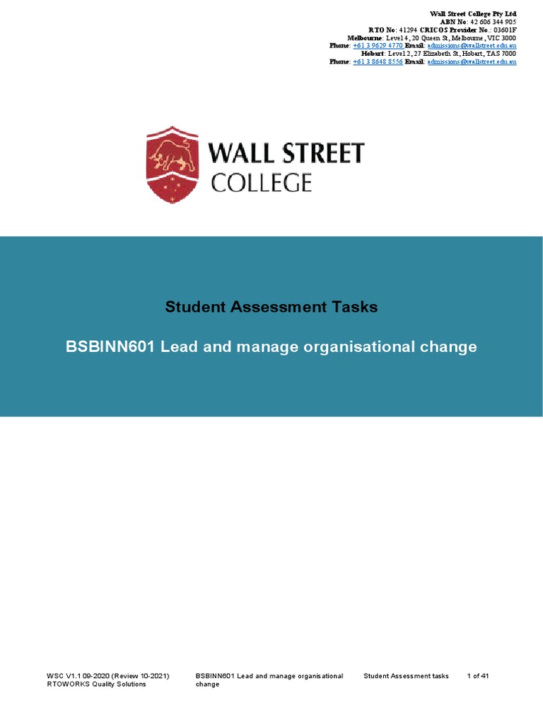 Sudh - 1407 - BSBINN601 Student Assessment Tasks V1.1 09-20 | PDF | Question | Magazines