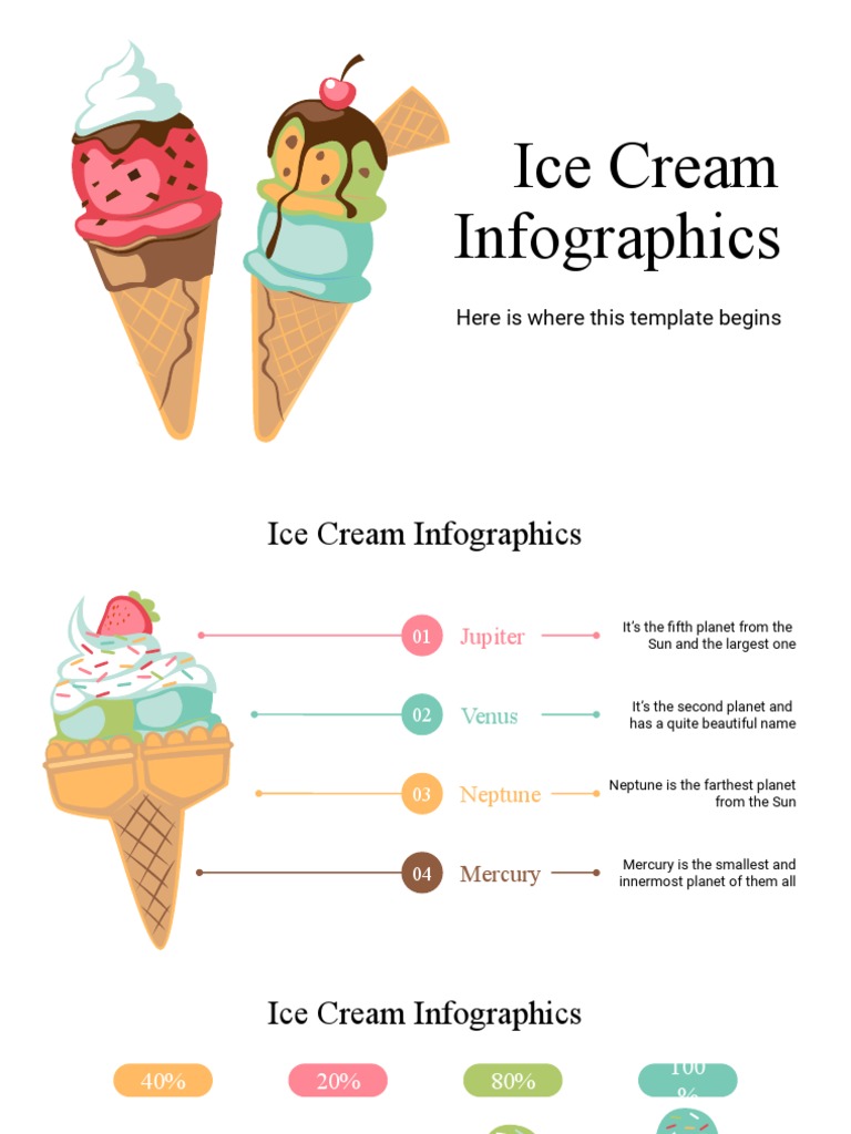 Ice Cream Infographics by Slidesgo | PDF | Planets | Solar System