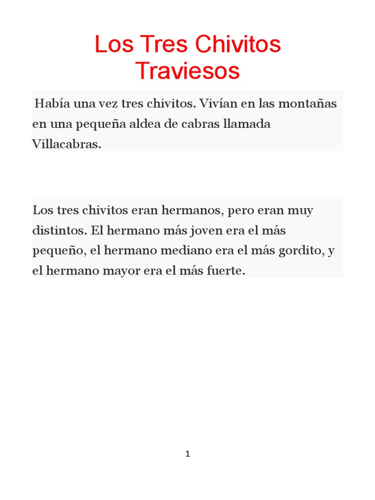 X Los Tres Chivitos Traviesos | PDF | Arte