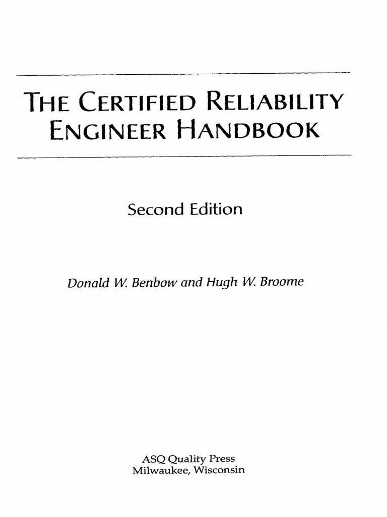 Certified: The Reliability Engineer Handbook | PDF | Reliability Engineering | Statistics