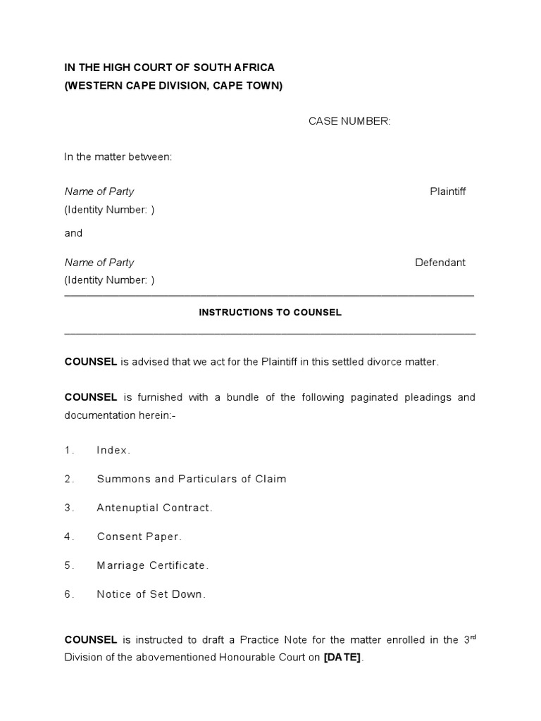 Instruction To Counsel | PDF