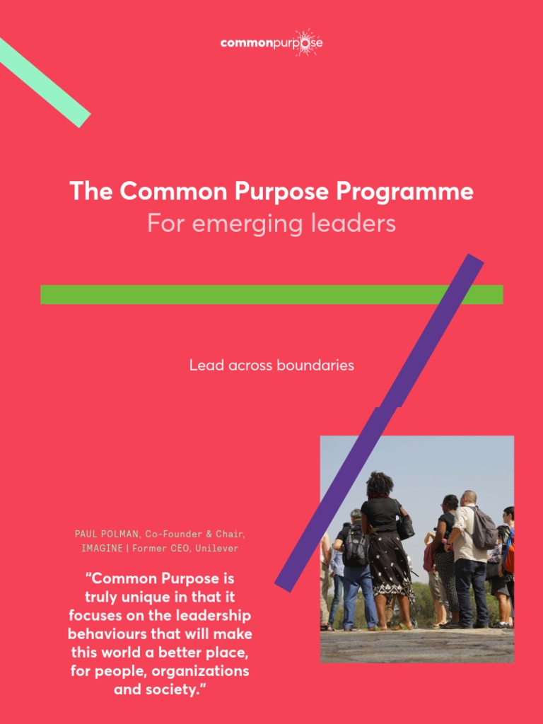 The Common Purpose Programme - For Emerging Leaders - IN | PDF ...