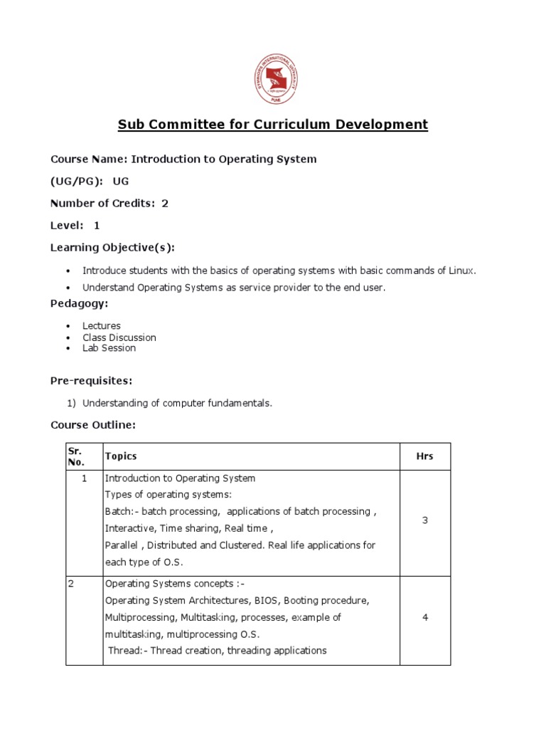 106 - T3213 Introduction To Operating System | PDF | Operating System ...
